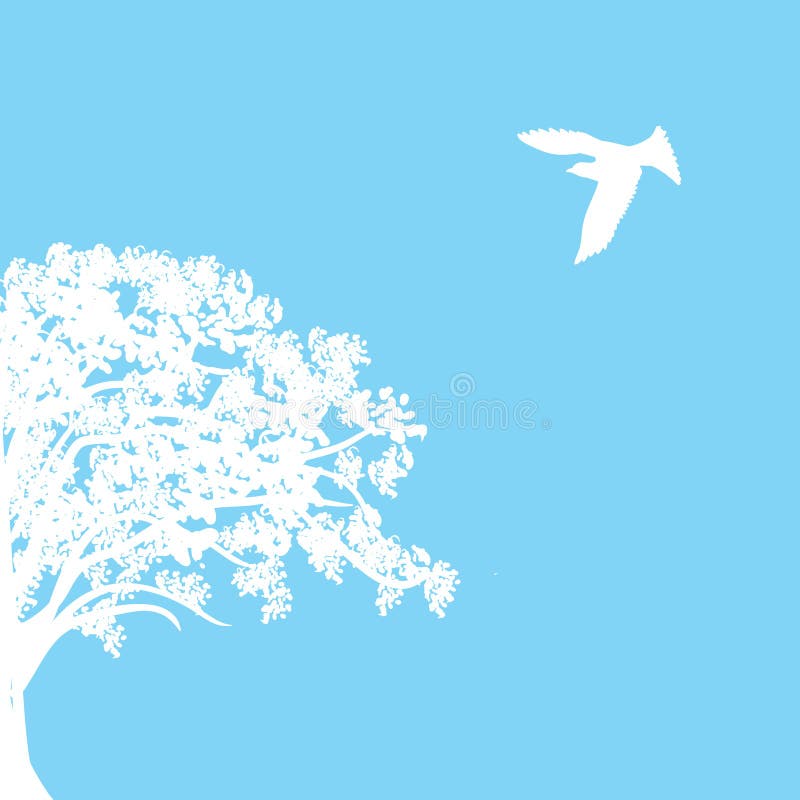 Bird and tree design stock vector. Illustration of seasonal - 12542052