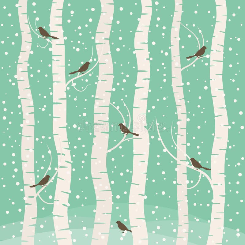 Bird on tree stock vector. Illustration of barren, morning - 80131393