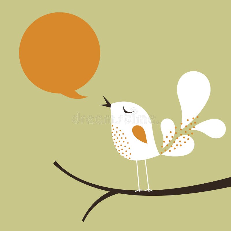 Bird and tree design stock vector. Illustration of drawing - 12497806