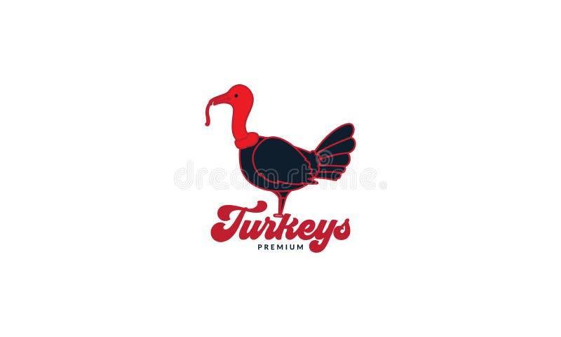 Bird Turkeys Simple Line Logo Vector Illustration Design Stock Vector ...
