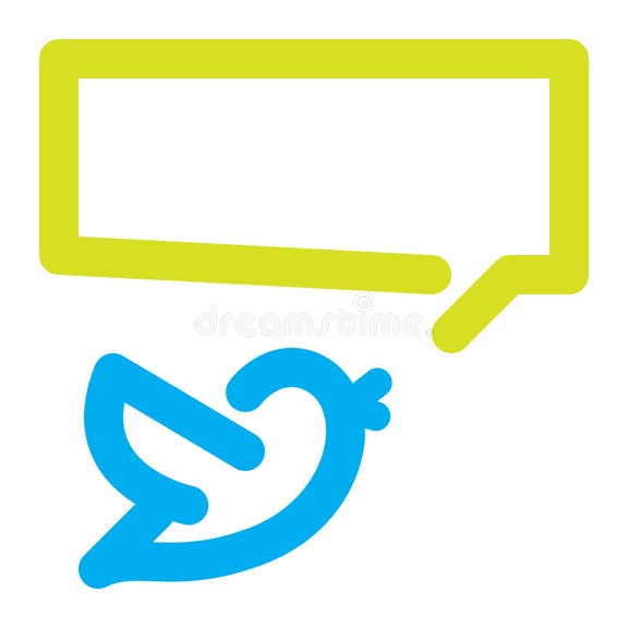 Bird tweets icon stock vector. Illustration of news, bubble - 26995347