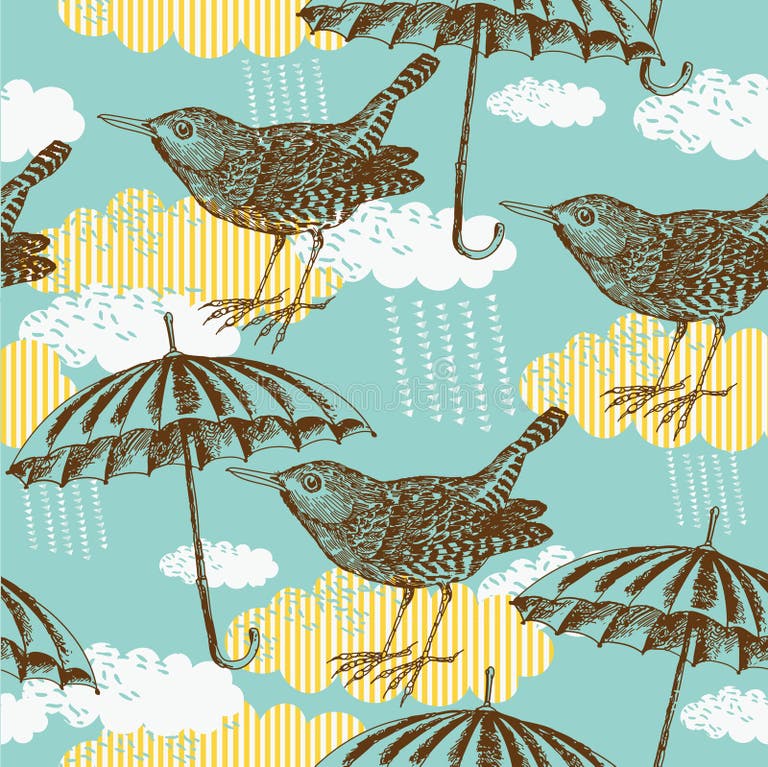 Spring Umbrellas Pattern Stock Illustrations – 1,454 Spring Umbrellas ...