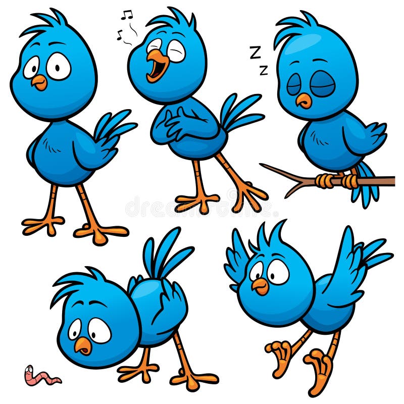 Blue Bird Sing stock vector. Illustration of announce - 19734046