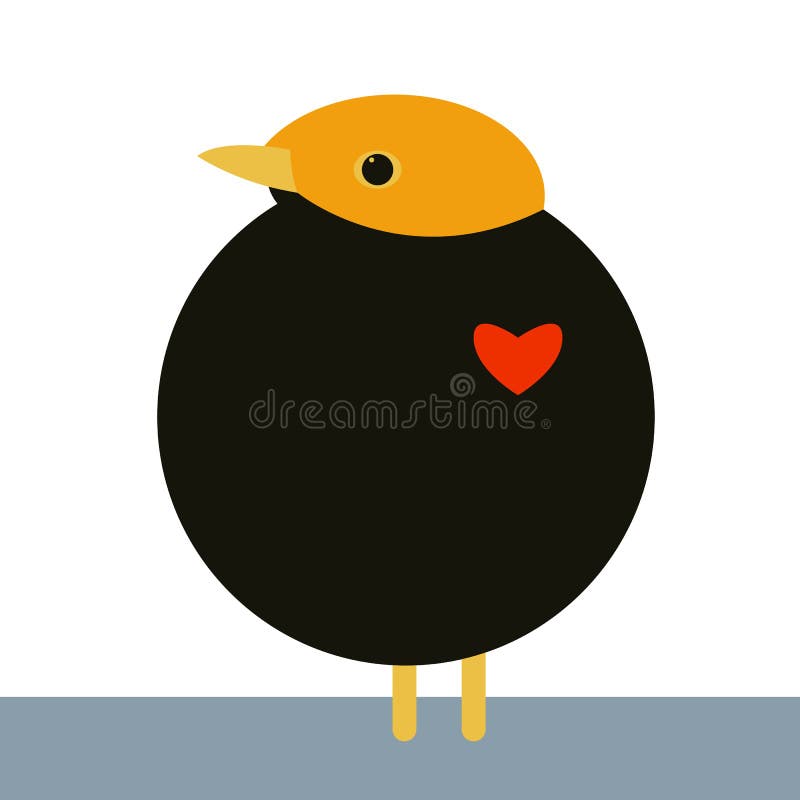 Bird Vector Illustration Flat Style Front Side Stock Vector ...