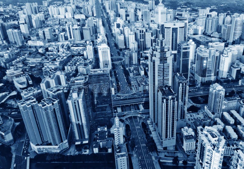 Chinese city stock photo. Image of chinese, aerial, architecture - 29816518