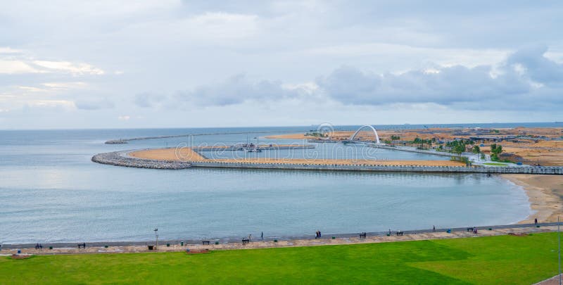 Bird View of the New Developing Port City Project in Sri Lanka Stock ...