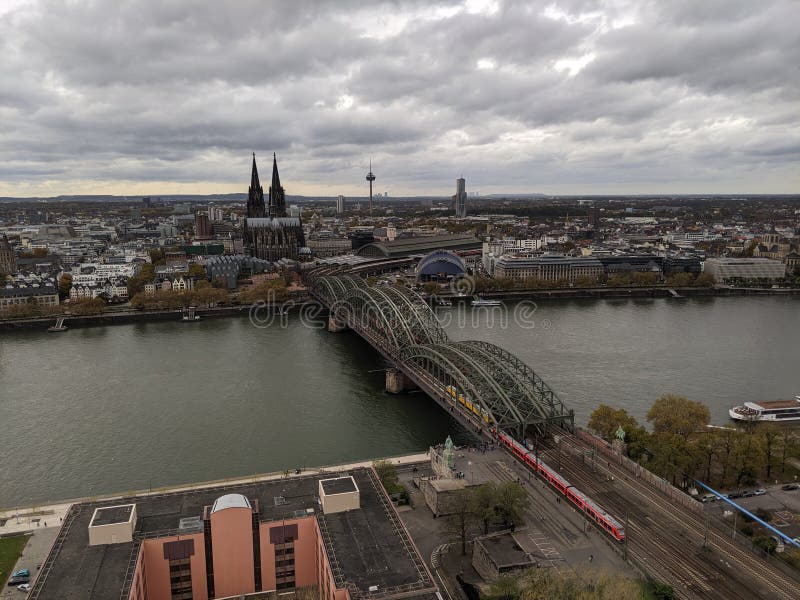 Bird View Over Cologne Germany from the Platform Stock Image - Image of ...