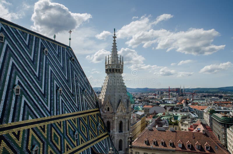 A Bird View on Vienna from St.Stephen`s Cathedral Editorial Photography ...
