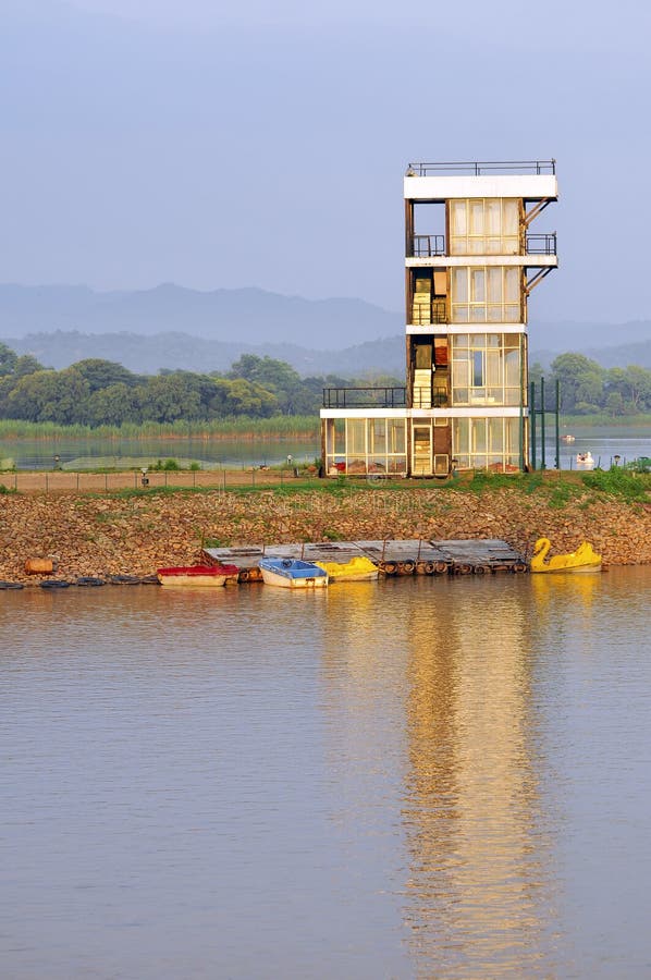 Bird watching tower stock photo. Image of bird, evening - 10799938