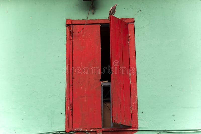 Bird on the window stock image. Image of colonial, waiting - 90697945
