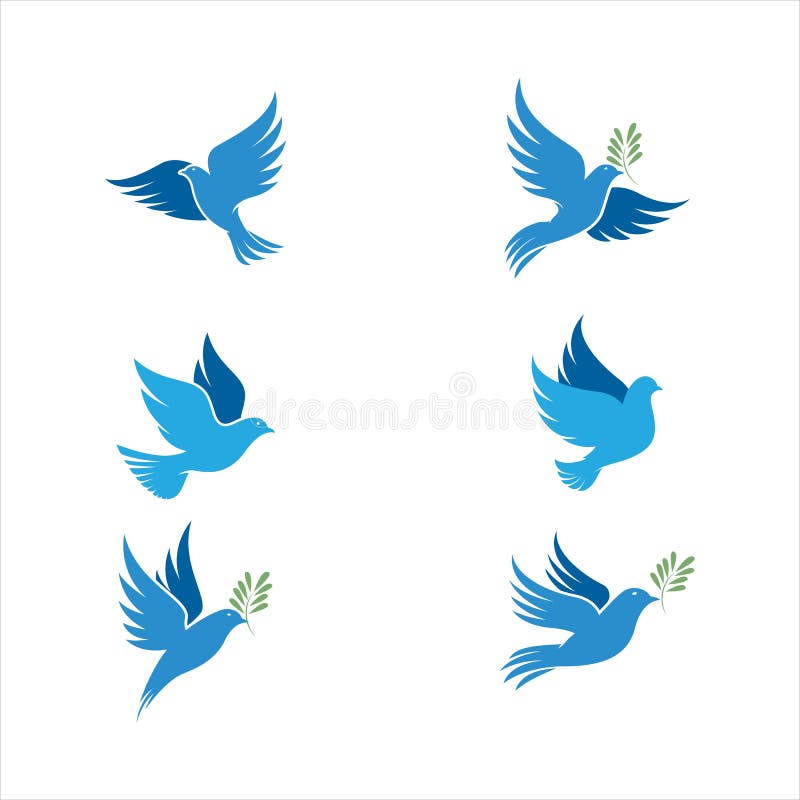Bird Wing Dove Icon Template Stock Vector - Illustration of crest ...