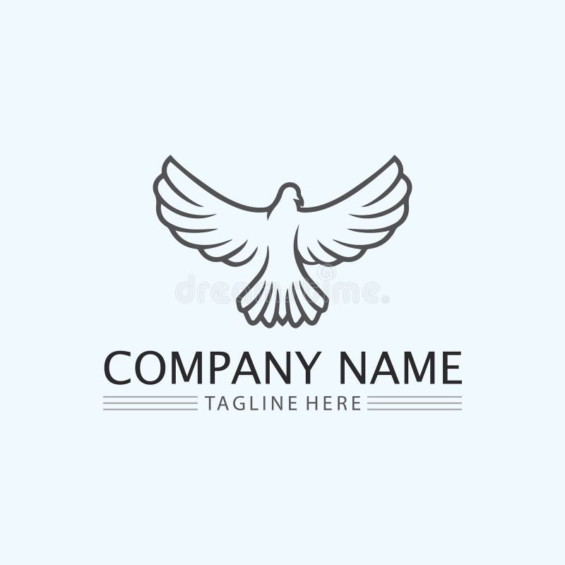 Bird Wing Dove Icon Template Vector Illustration Stock Illustration ...