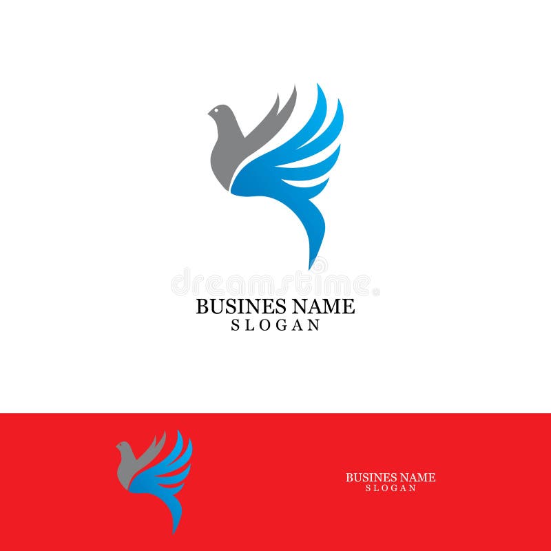 Bird Wing Dove Logo Template Stock Vector - Illustration of decorative ...
