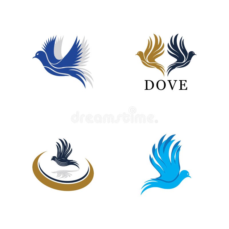 Bird Wing Dove Logo Template Stock Vector - Illustration of decorative ...