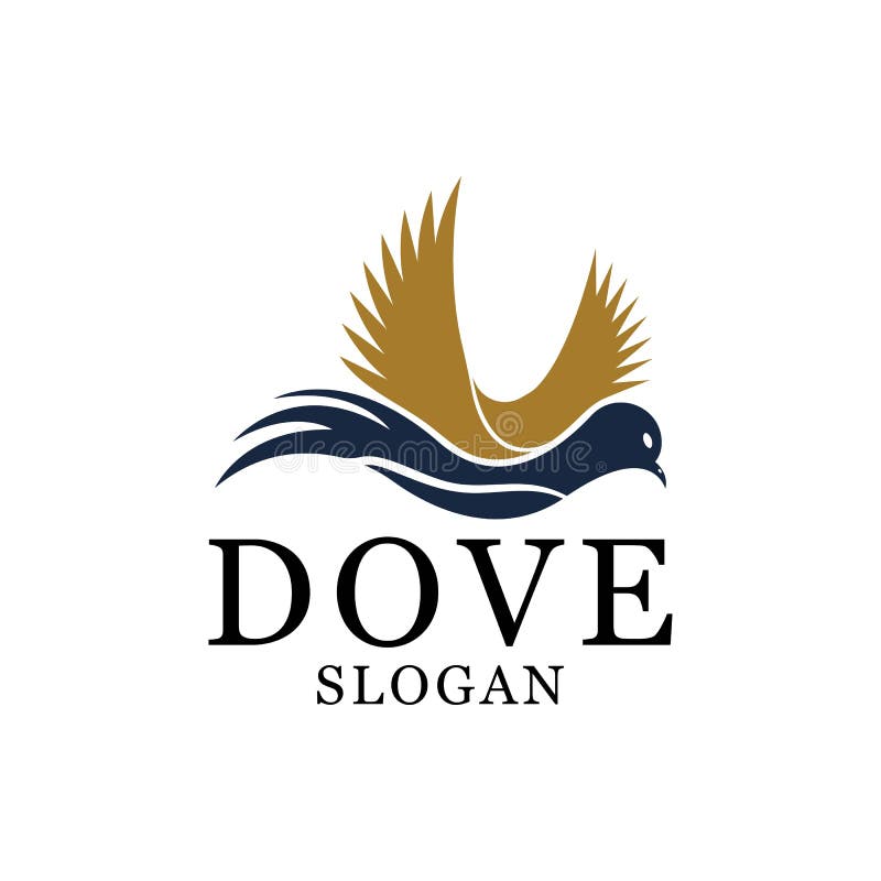 Bird Wing Dove Logo Template Stock Vector - Illustration of peace ...