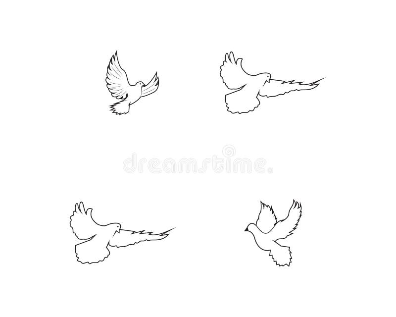 Bird Wing Dove Icon Template Vector Illustration Stock Vector ...