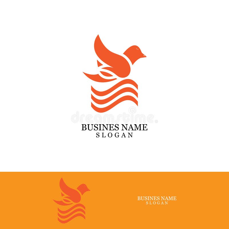 Bird Wing Dove Logo Template Stock Vector - Illustration of flourish ...
