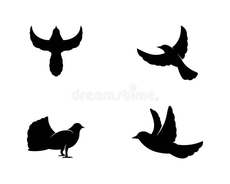 Bird Wing Dove Logo Template Vector Illustration Stock Vector ...