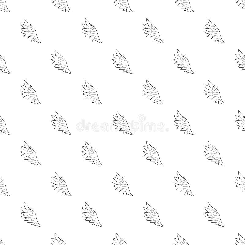 Bird Wing Pattern Vector Seamless Stock Vector - Illustration of opened ...
