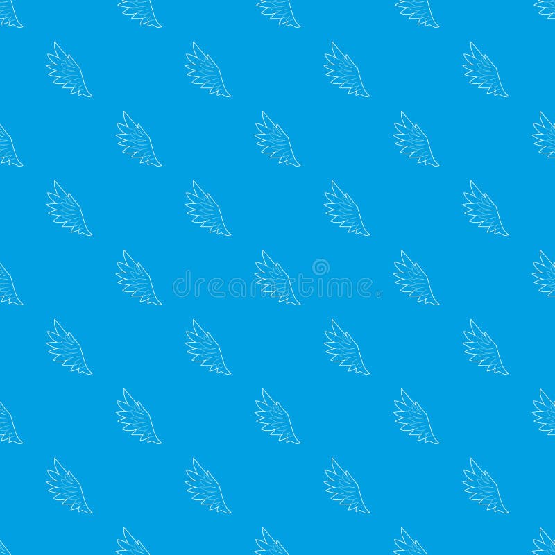 Bird Wing Pattern Vector Seamless Blue Stock Vector - Illustration of ...