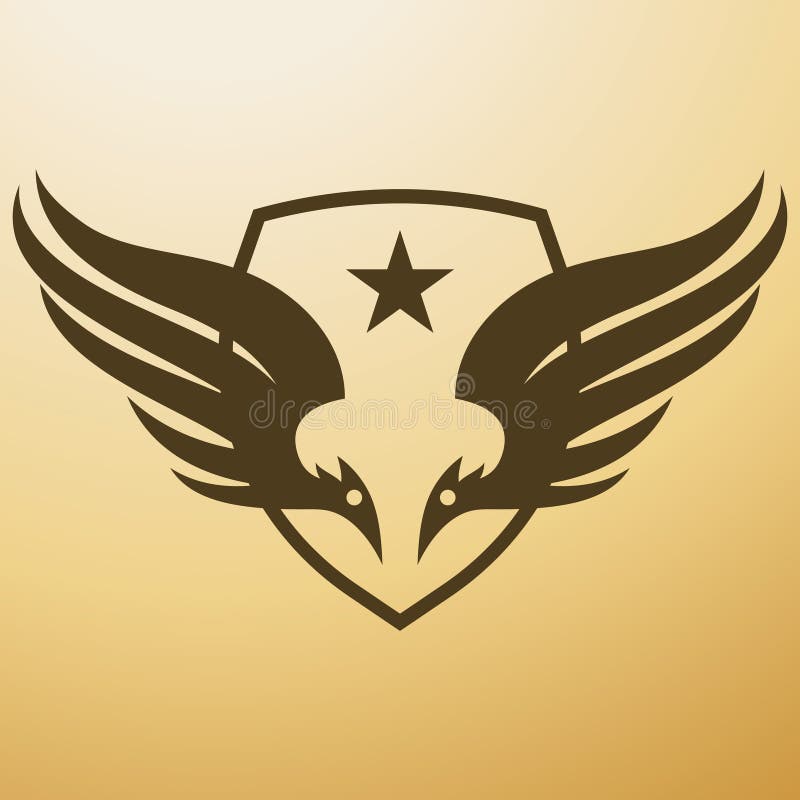 Bird wing shield logo stock vector. Illustration of abstract - 286597731