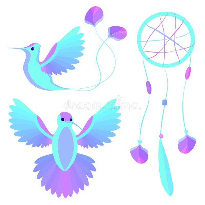 Bird Wings Decorative Elements Stock Vector - Illustration of flying ...