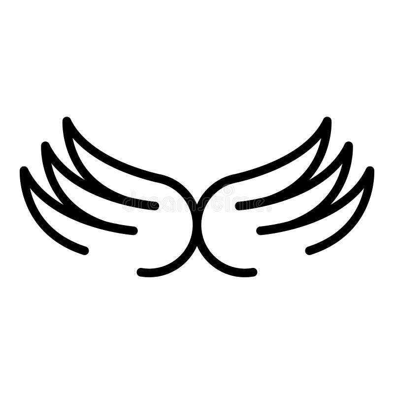 Two Wings of Bird Icon, Flat Style Stock Vector - Illustration of ...
