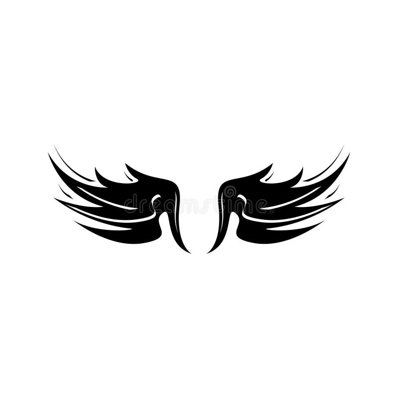 Bird Wings Icon and Symbol Template Illustration Stock Vector ...