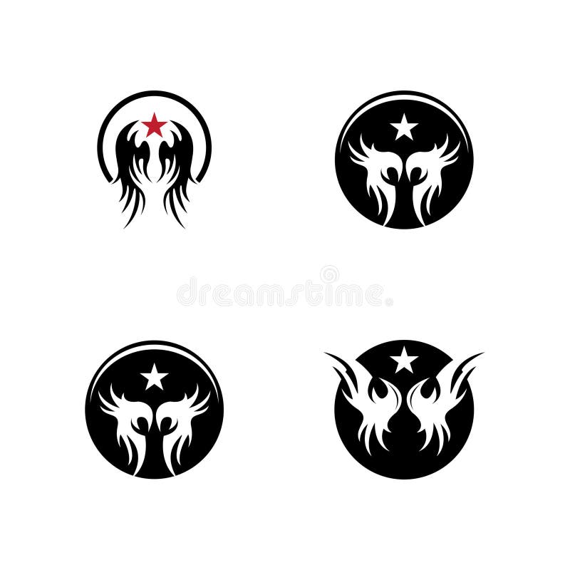Bird Wings Icon and Symbol Template Illustration Stock Illustration ...