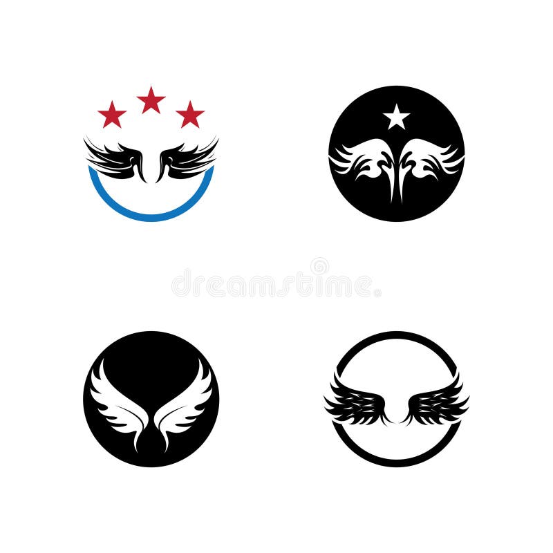 Bird Wings Icon and Symbol Template Illustration Stock Illustration ...
