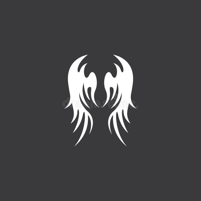 Bird Wings Icon and Symbol Template Illustration Stock Vector ...