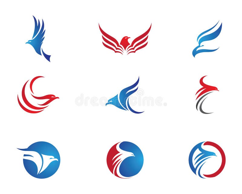 Blue and Green Soft Wings Bird Logo Icon Stock Vector - Illustration of ...