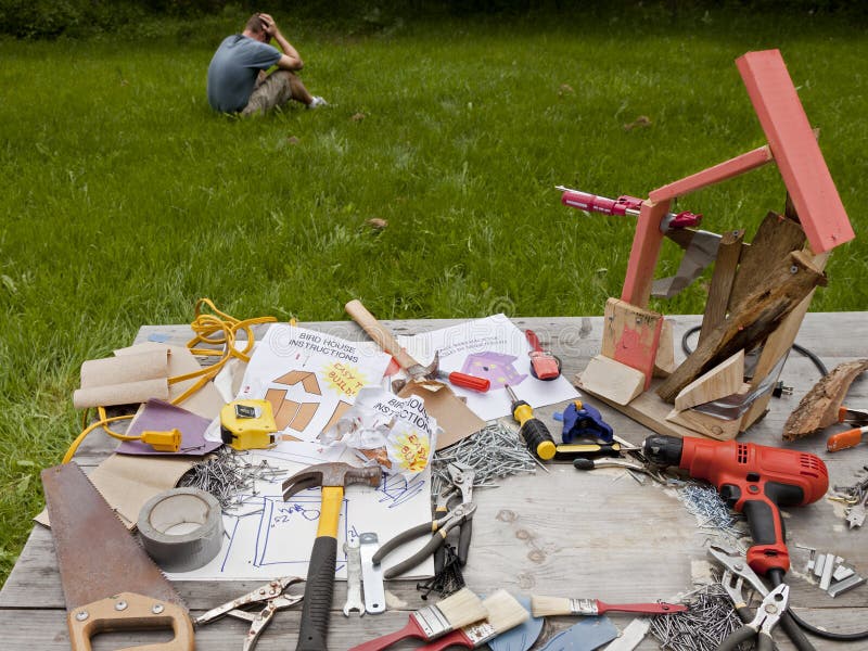 Birdhouse Fail stock photo. Image of hobby, crafty, arms - 31458578