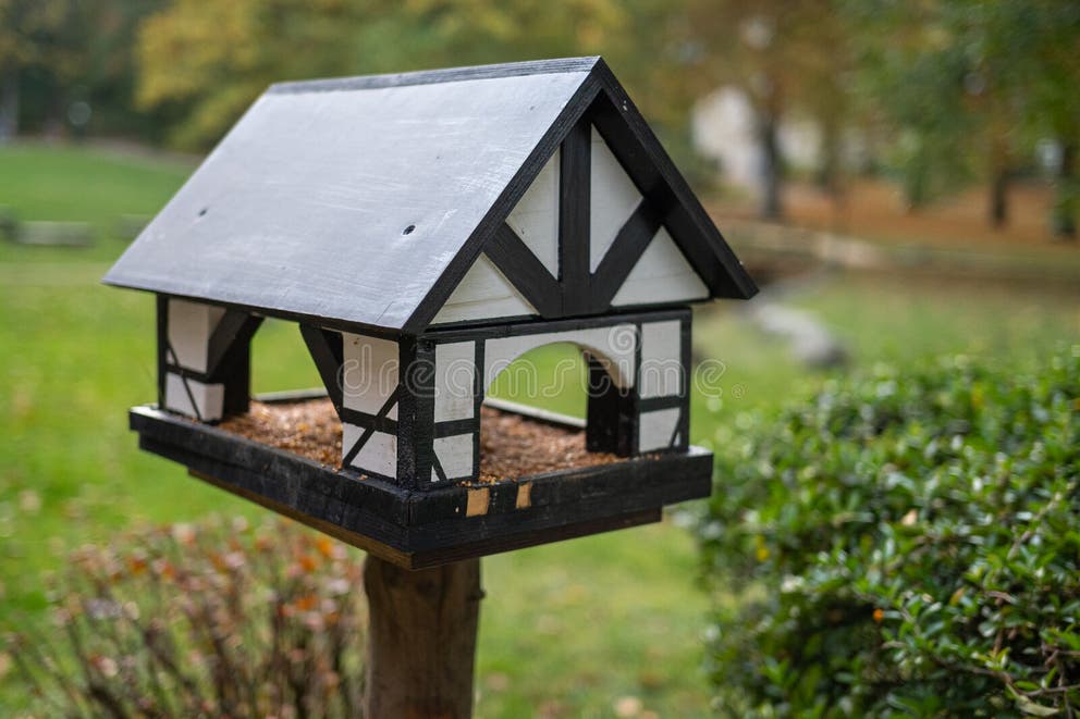Birdhouse Made in a Half-timbered Design in a Park in Germany Stock ...