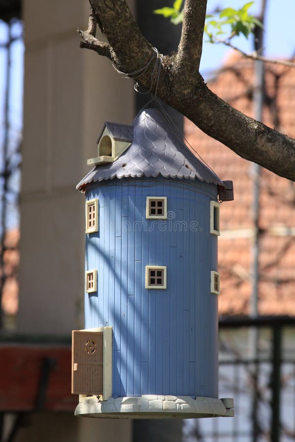 Birdhouse in the tree stock photo. Image of back, hole - 57883328
