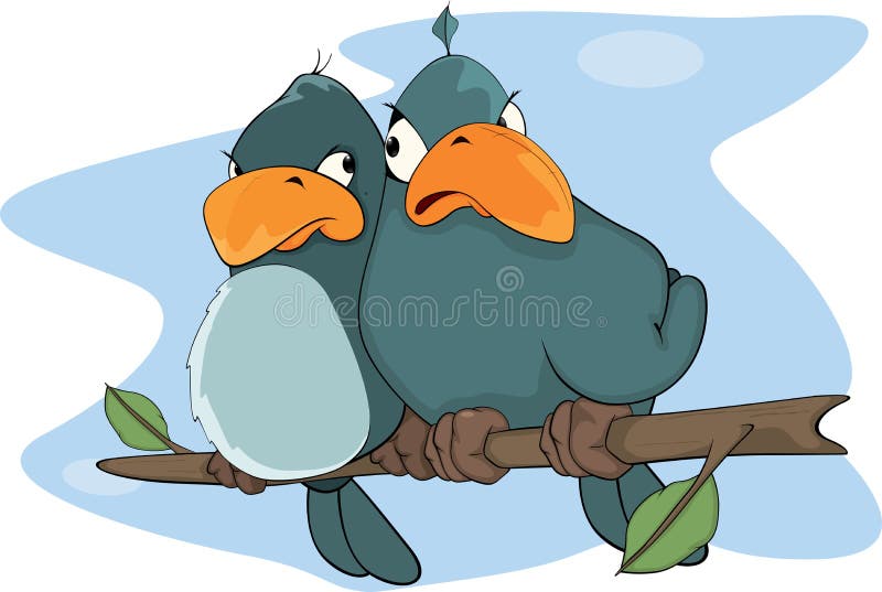 Birdies. Cartoon stock vector. Illustration of conflict - 31805359