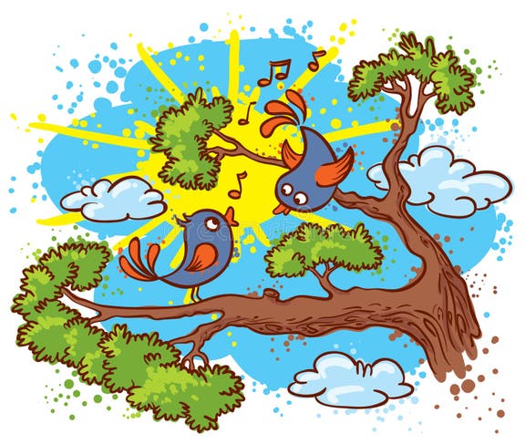 Singing Birds Sun Stock Illustrations – 241 Singing Birds Sun Stock ...