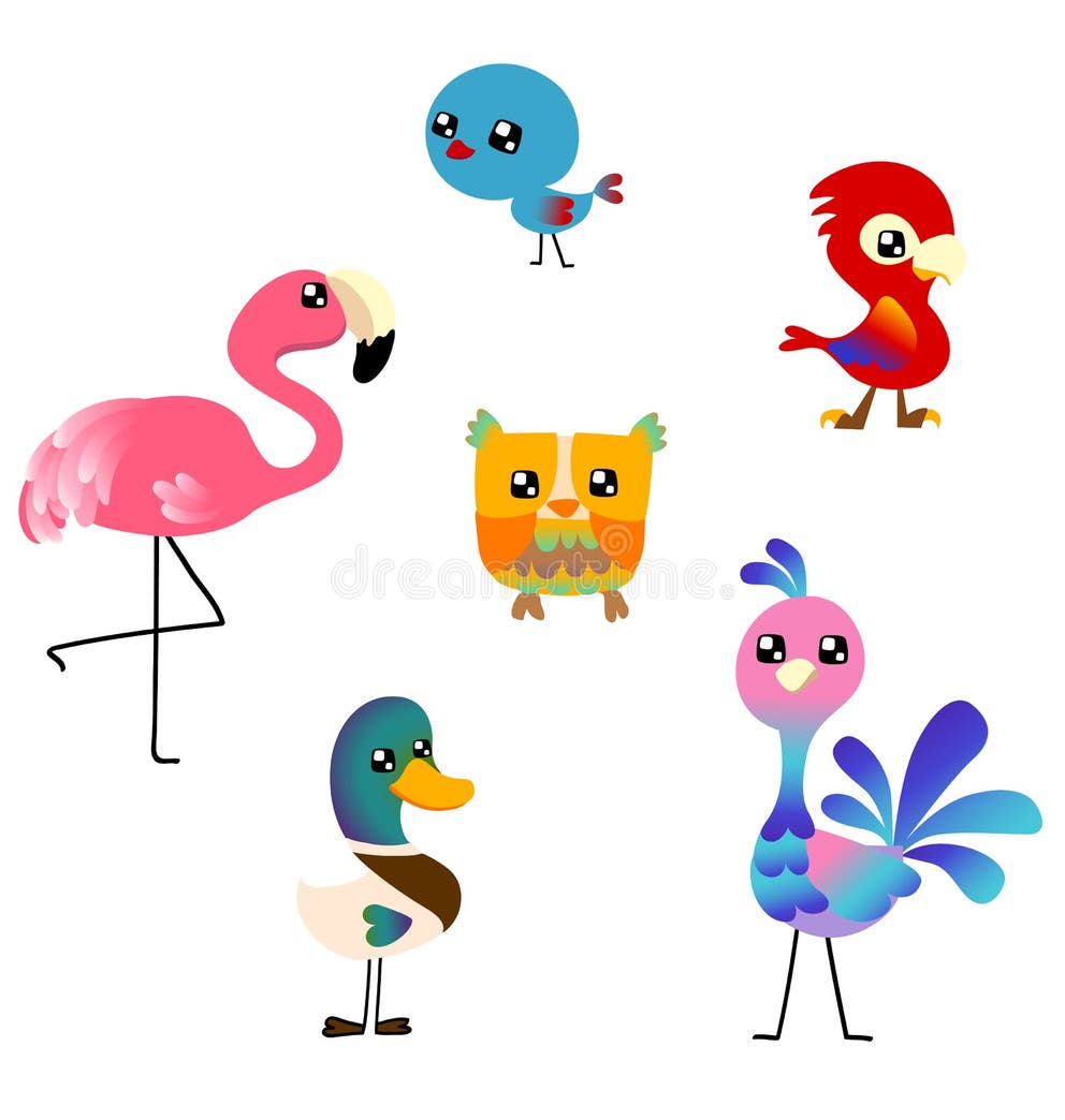 Many Cute Birds Stock Illustrations – 876 Many Cute Birds Stock ...