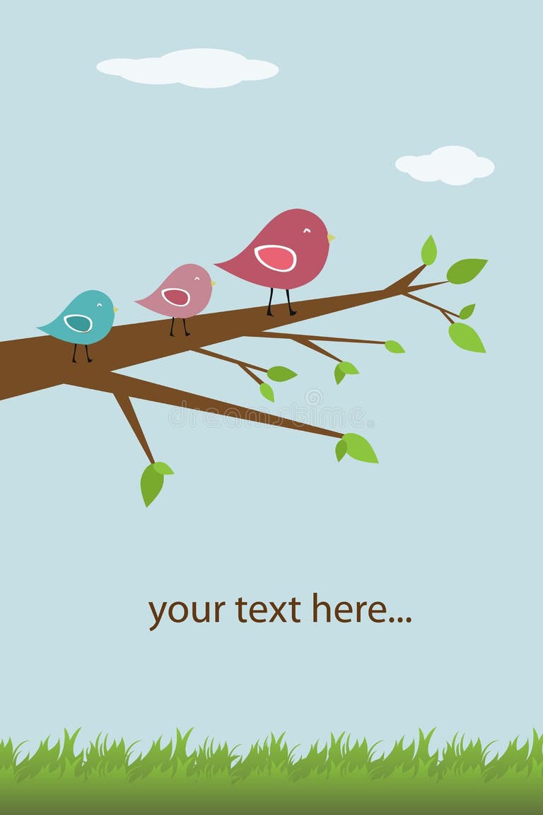 Birds Branch Cartoon Stock Illustrations – 11,262 Birds Branch Cartoon ...