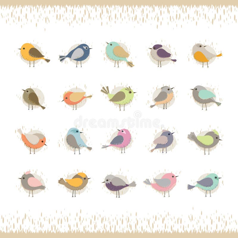 Birds Collection. Vector Illustration Decorative Design Stock Vector ...