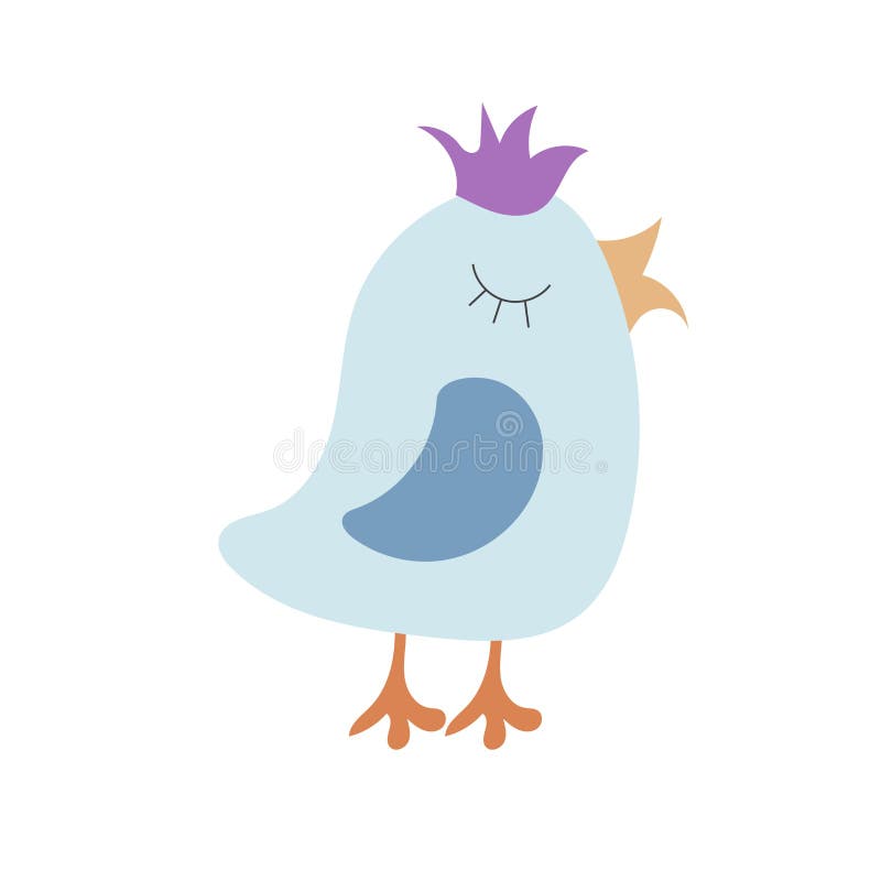 A Little Cute Bird Icon in Color Stock Vector - Illustration of animal ...