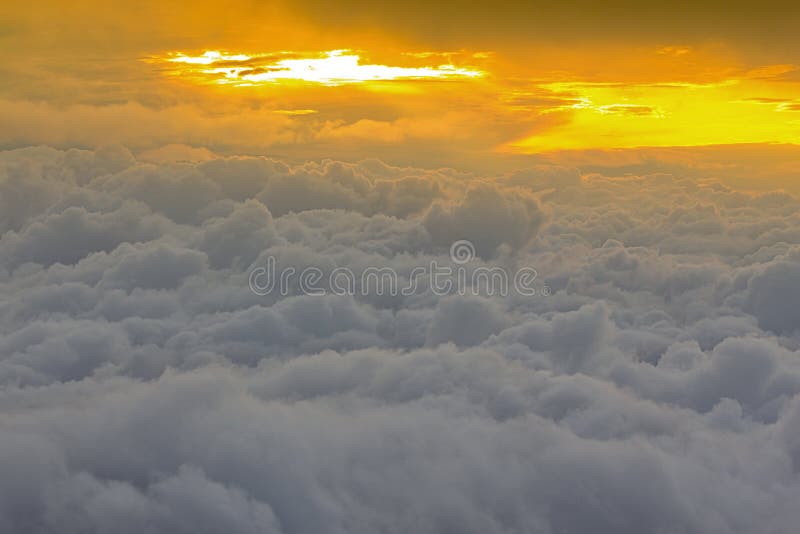 Birds Eye View of Above Cloud and Sky, Stock Image - Image of heaven ...