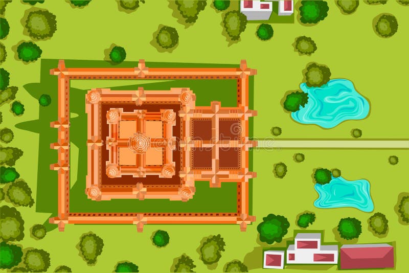 Birds Eye View the Great Pyramid of Giza Stock Vector - Illustration of ...