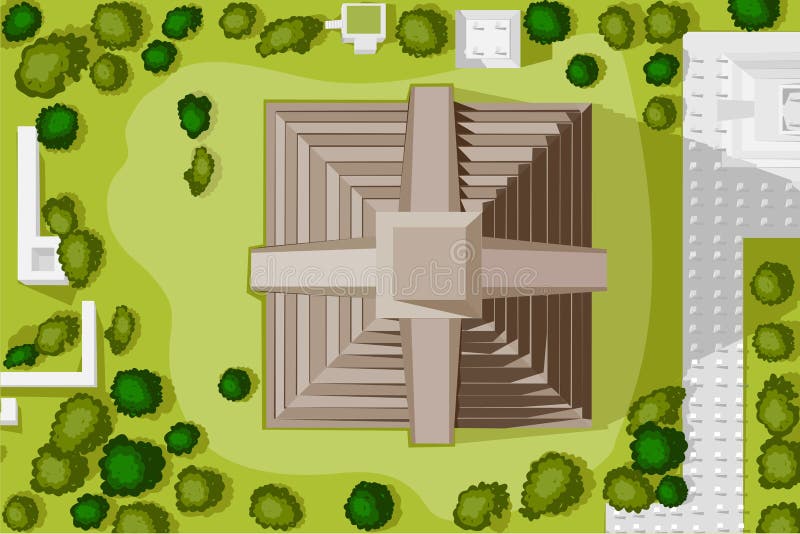 Birds Eye View the Great Pyramid of Giza Stock Vector - Illustration of ...