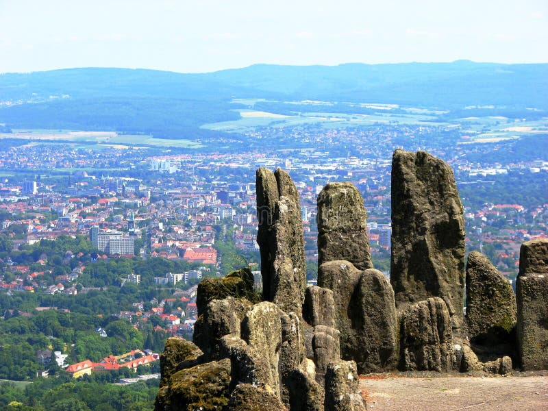 Birds Eye View of Kassel City from Bergpark Stock Image - Image of park ...