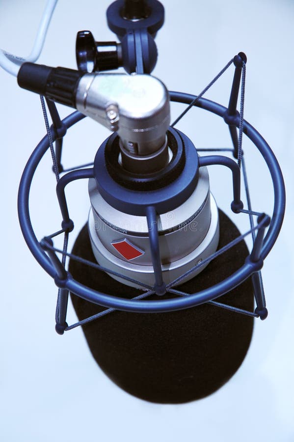 Birds Eye View of Studio Microphone Stock Image - Image of electronics ...