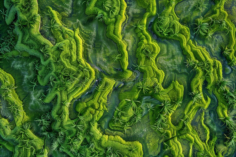 A Birds Eye View of a Vibrant Green Patch of Grass Stock Photo - Image ...