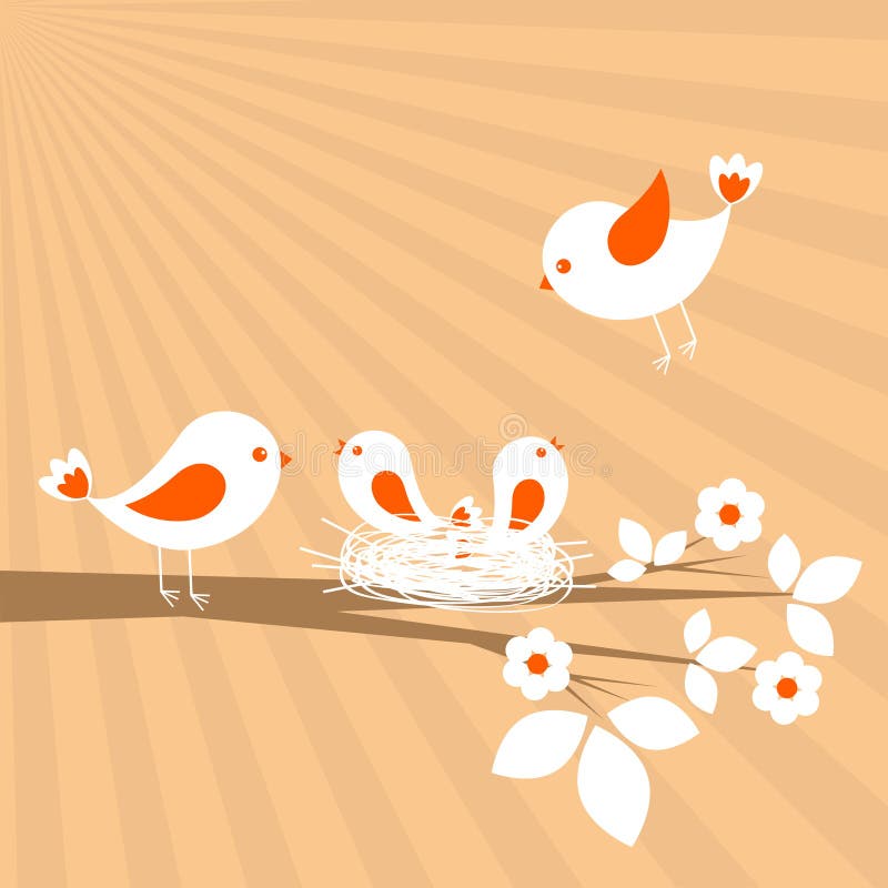 Family of birds stock vector. Illustration of baby, childish - 30831844