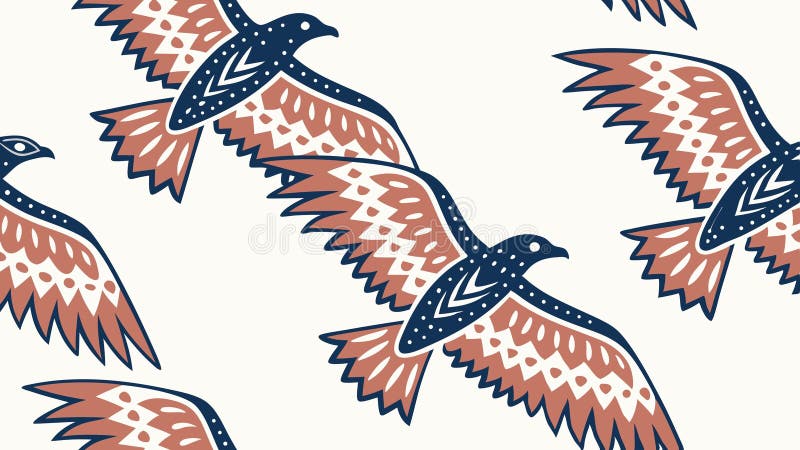 Birds in Flight Geometric Pattern, Abstract Avian Design, Vector Design ...