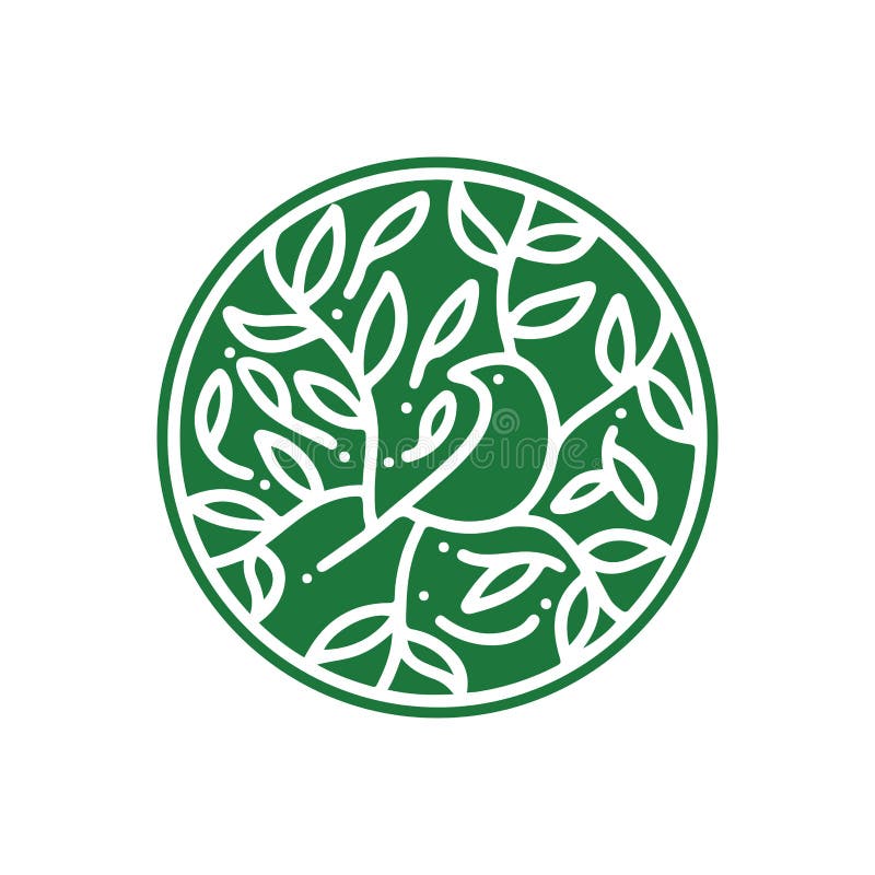 Birds and Flowers Decoration Design Logo Inspiration. Stock Vector ...